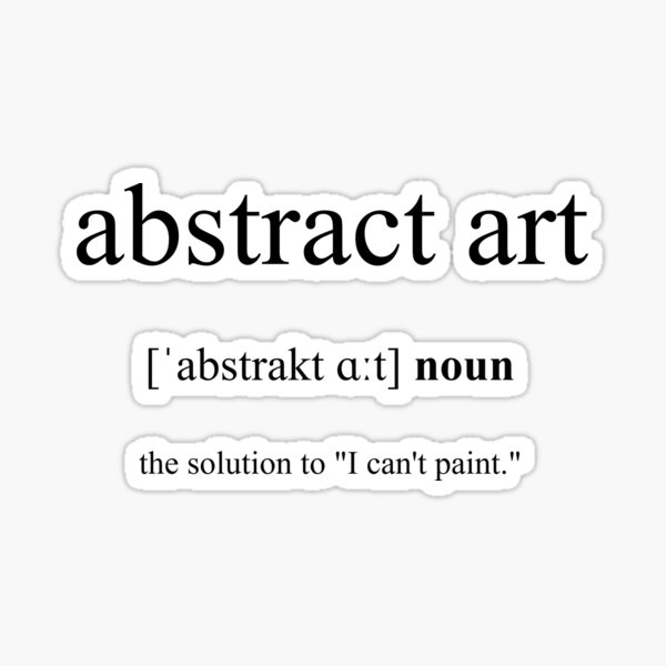 "Abstract Art Definition | Dictionary Collection" Sticker for Sale by ...