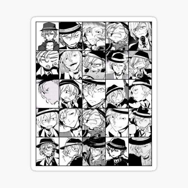 "chuuya collage- manga version" Sticker for Sale by Angellinx3 | Redbubble