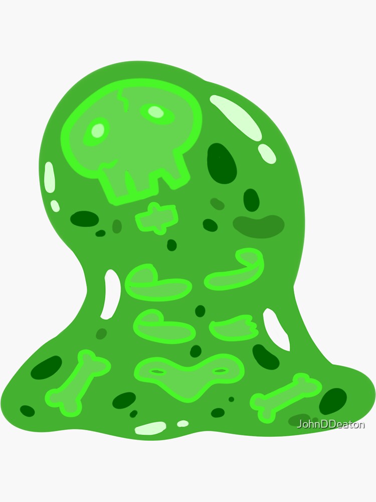"Chibi Skeleton Slime" Sticker for Sale by JohnDDeaton | Redbubble