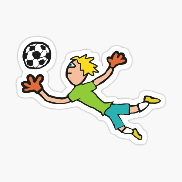 "Goalkeeper" Sticker for Sale by Mark-Ewbie | Redbubble