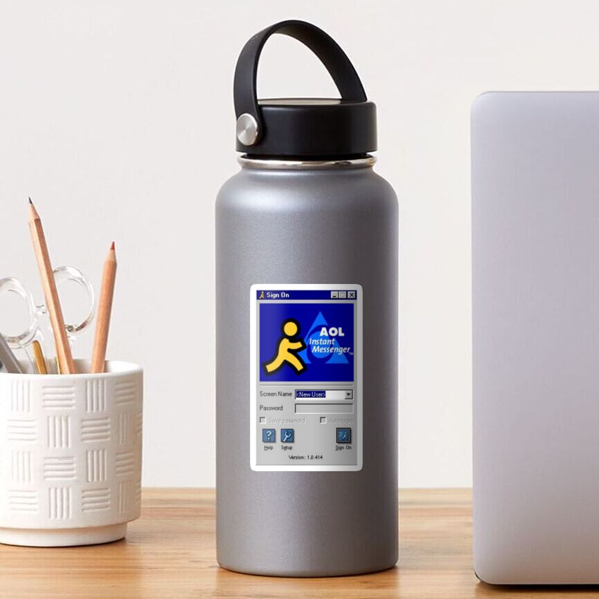 "AIM AOL instant messenger sticker" Sticker for Sale by carrieaf ...