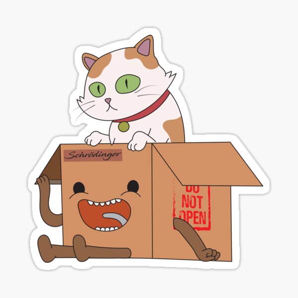 "Schrodinger's Cat" Sticker by SkyewayStudios | Redbubble