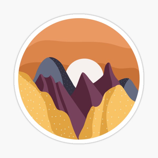 "Mountain Sunrise Sticker" Sticker for Sale by rbeallor | Redbubble