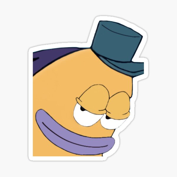"Smirking Spongebob Fish" Sticker for Sale by JustACrafter | Redbubble