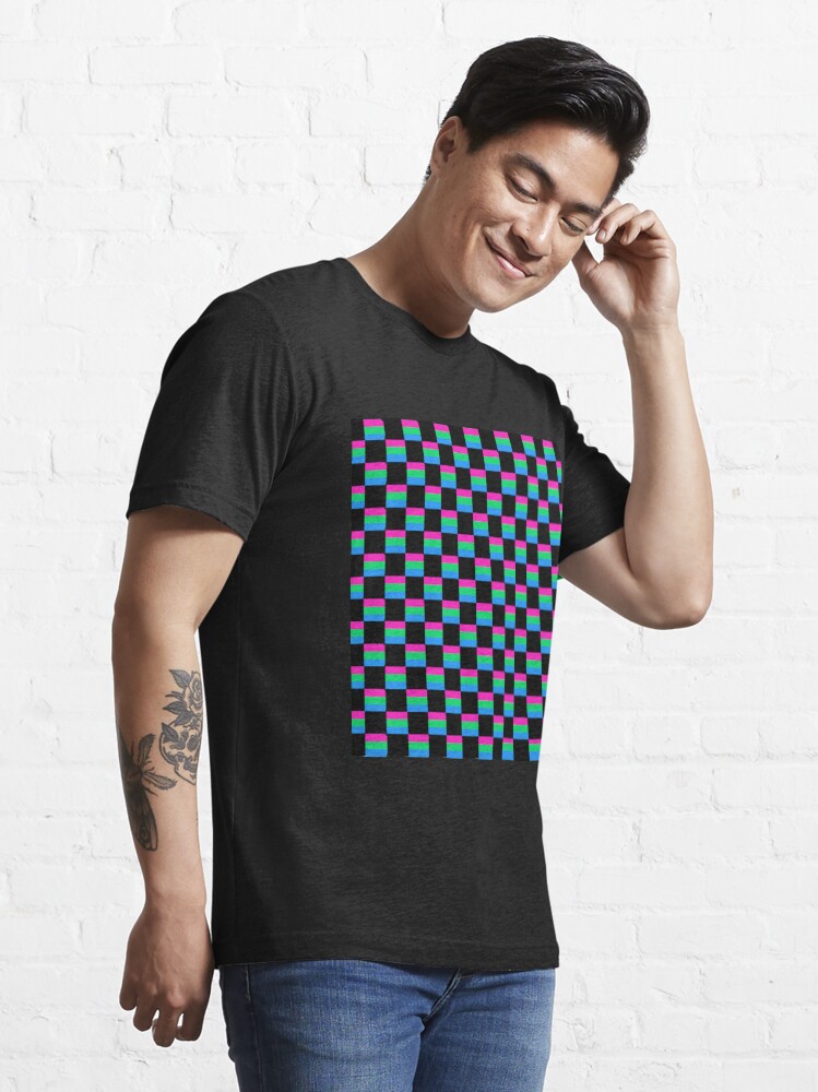 "Polysexual Scenecore Checkers" T-shirt for Sale by SheepRat ...