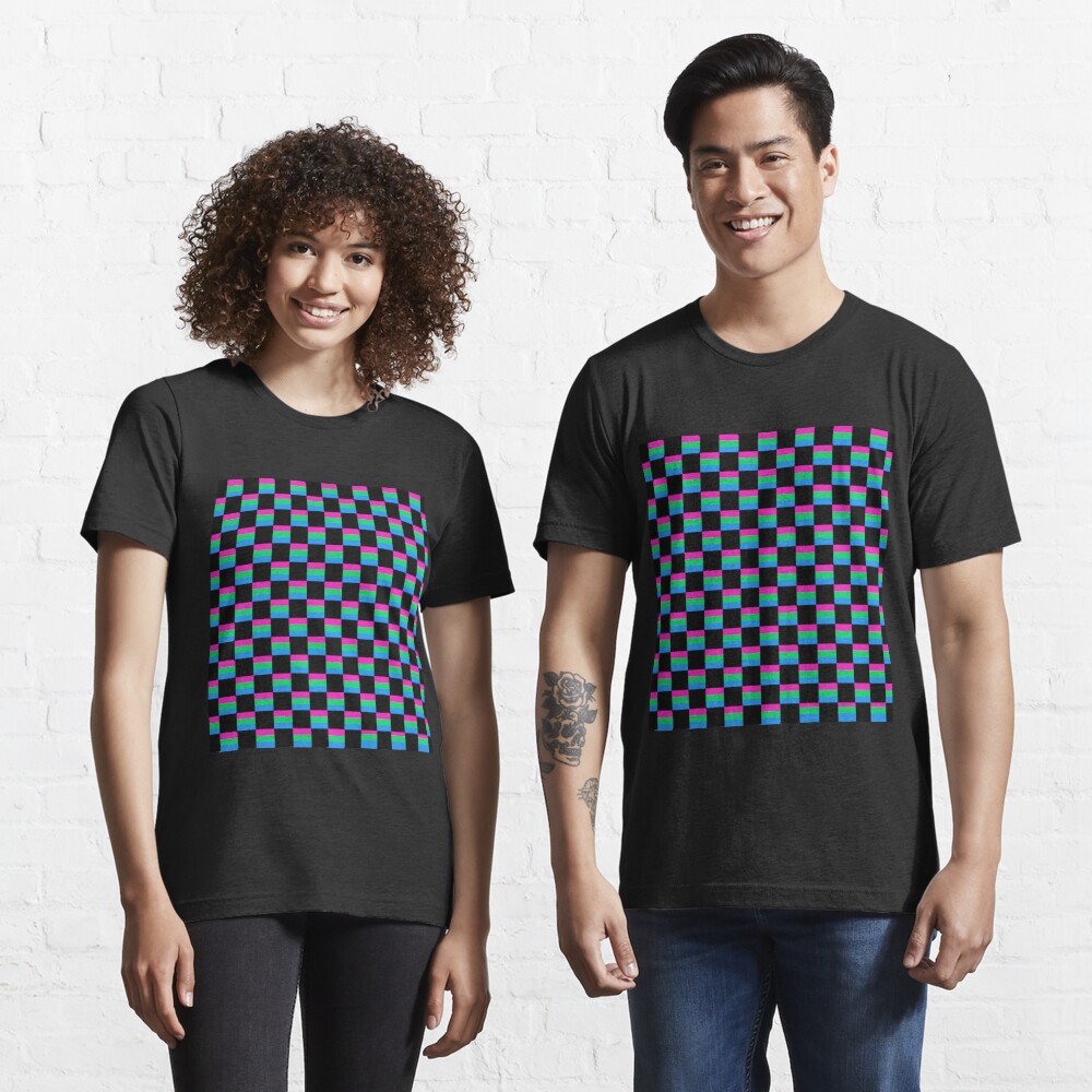 "Polysexual Scenecore Checkers" T-shirt for Sale by SheepRat ...