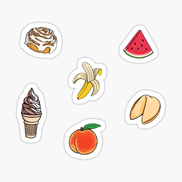 "Food sticker pack" Sticker for Sale by stickerdesignss | Redbubble
