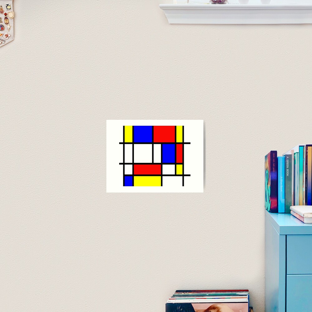 "Piet Mondrian "Composition 2" | Color Block with Red Yellow and Blue ...