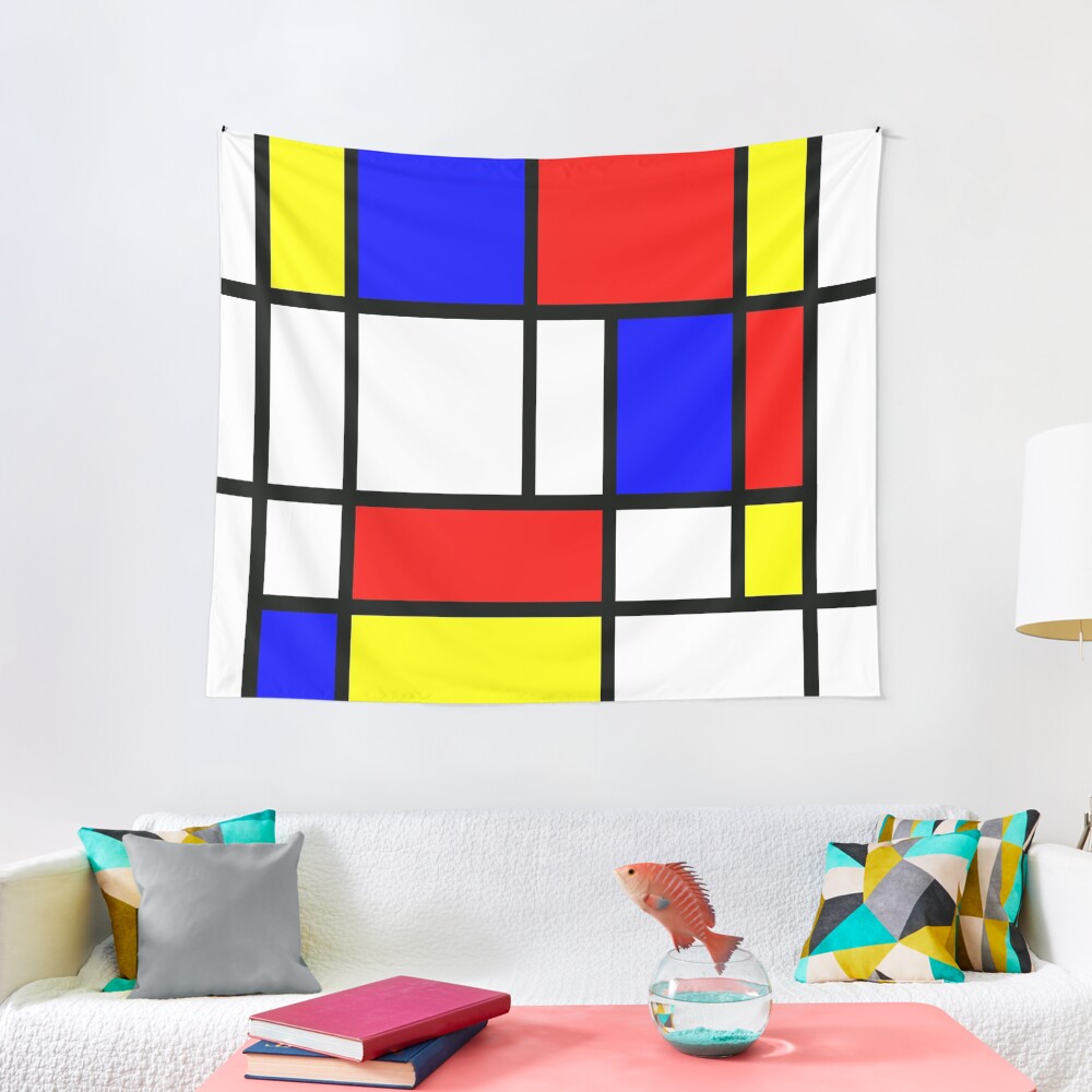 "Piet Mondrian "Composition 2" | Color Block with Red Yellow and Blue ...