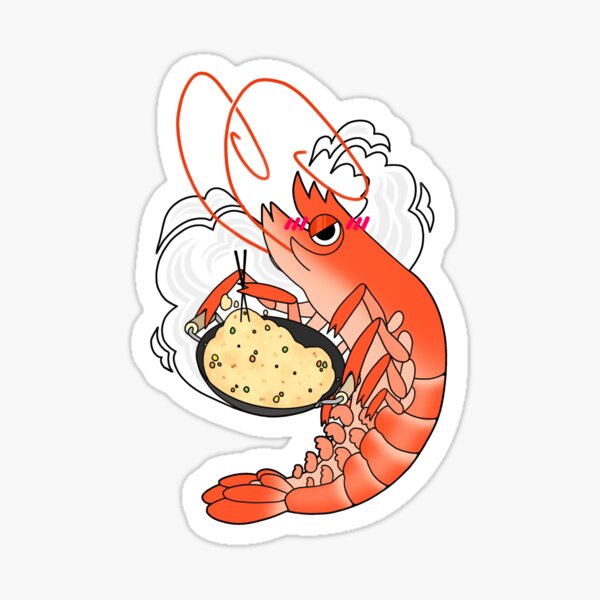 Vinyl Sticker 3 You're telling me a shrimp fried this rice Stickers ...
