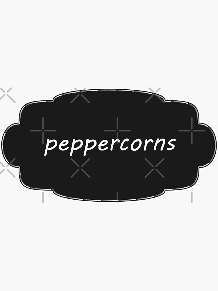 "Printed Kitchen Pantry Label / Sticker - peppercorns" Sticker for Sale ...