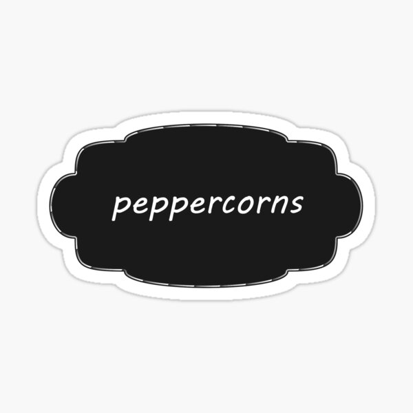 "Printed Kitchen Pantry Label / Sticker - peppercorns" Sticker for Sale ...