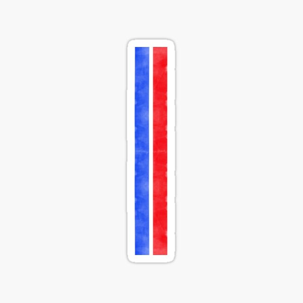 "DS Bridges - Grunge Style Red White and Blue Stripe" Sticker for Sale ...
