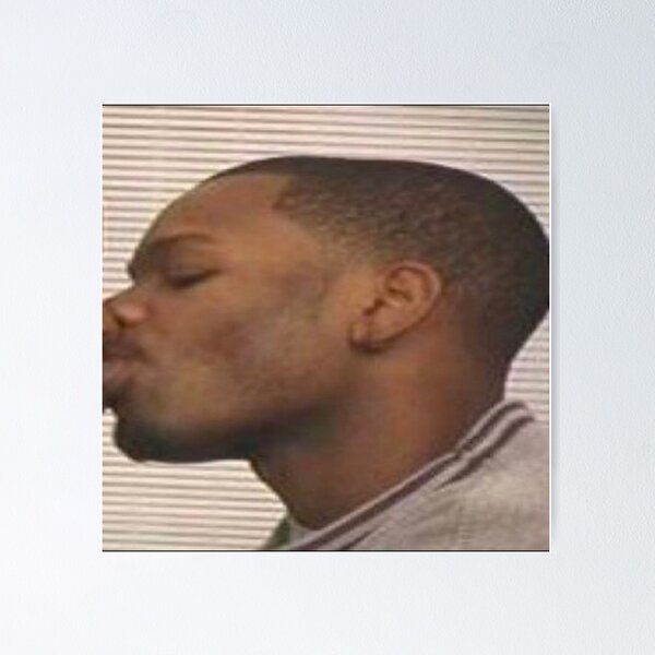 "Two Black Men Kissing Meme Right" Poster for Sale by Jridge98 | Redbubble