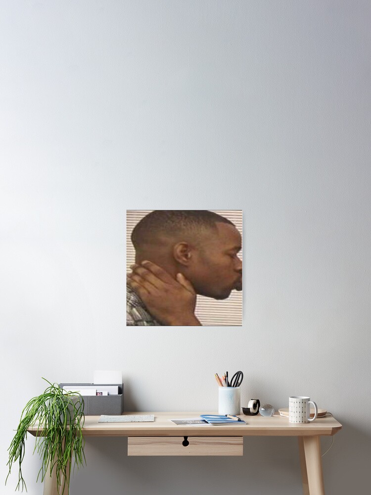"Two Black Men Kissing Meme Left" Poster for Sale by Jridge98 | Redbubble