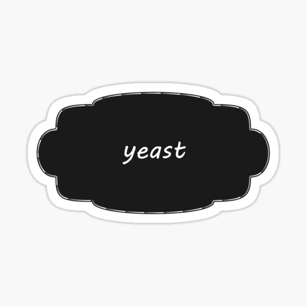 "Printed Kitchen Pantry Label / Sticker - yeast" Sticker for Sale by ...