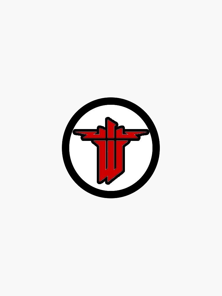 "Wolfenstein Logo Sticker" Sticker by OzJohn | Redbubble