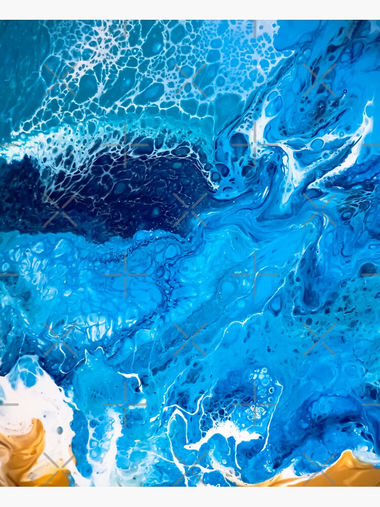 "Ocean beach abstract texture. Fluid art" Sticker for Sale by ...