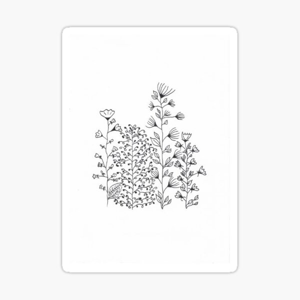 "Growing Flowers" Sticker for Sale by KatharinaShck | Redbubble