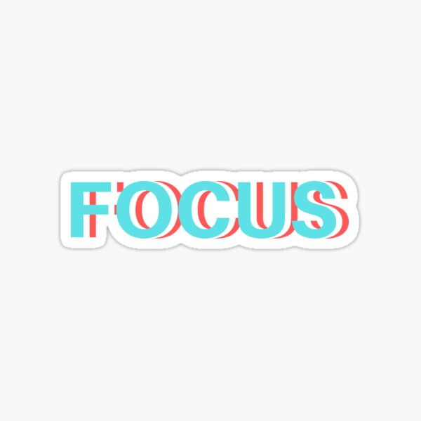 "Optical Illusion Trippy Motivational - Focus" Sticker for Sale by ...