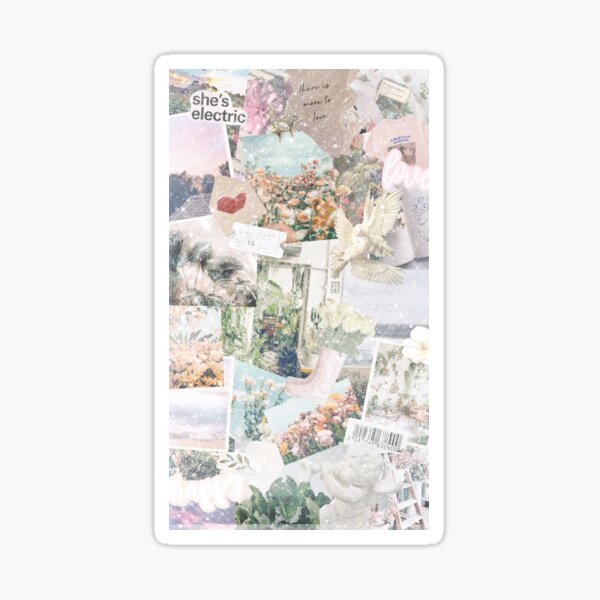 "Pastel Aesthetic Collage" Sticker for Sale by hearted | Redbubble