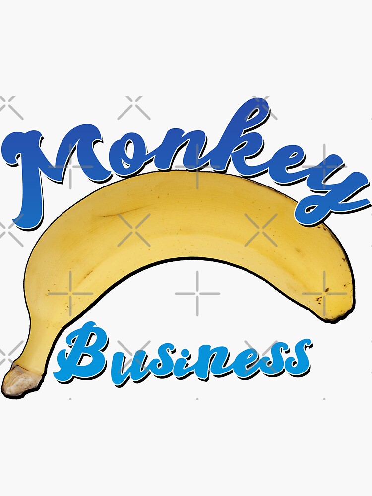"Monkey Business LOGO" Sticker by Aloudys | Redbubble