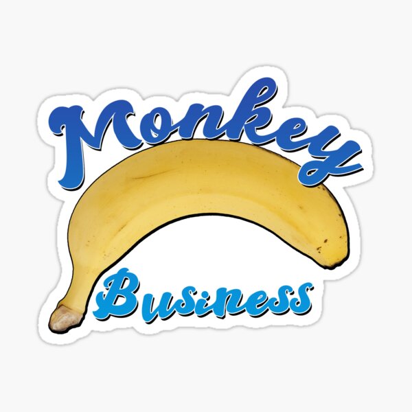 "Monkey Business LOGO" Sticker by Aloudys | Redbubble