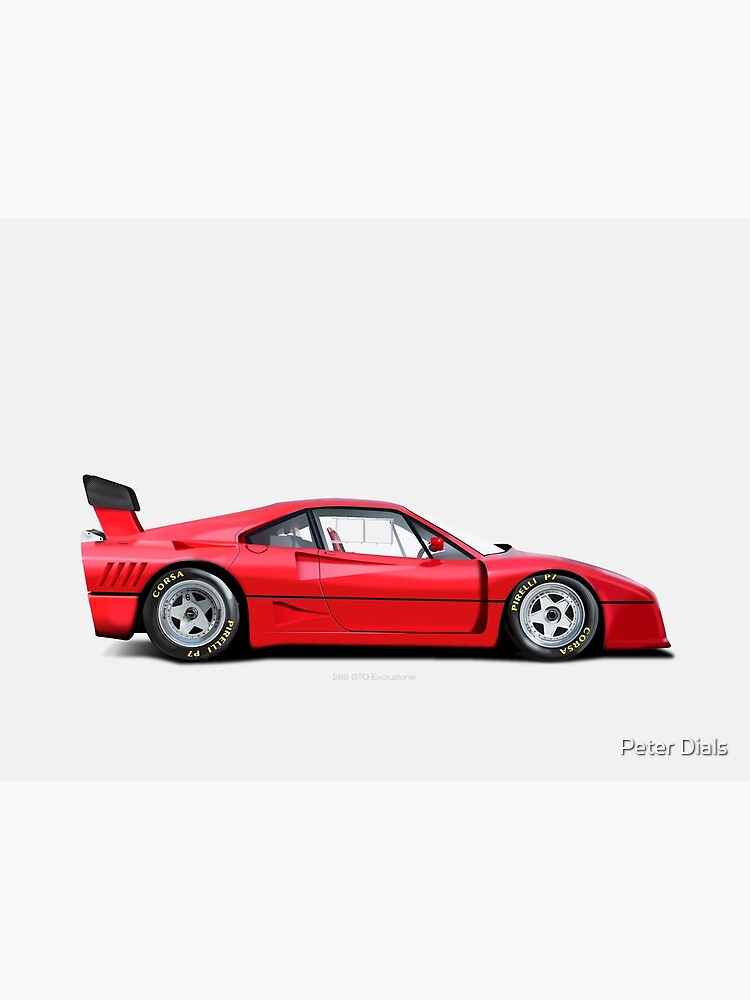 "288 GTO Evoluzione" Art Print for Sale by Peter Dials | Redbubble
