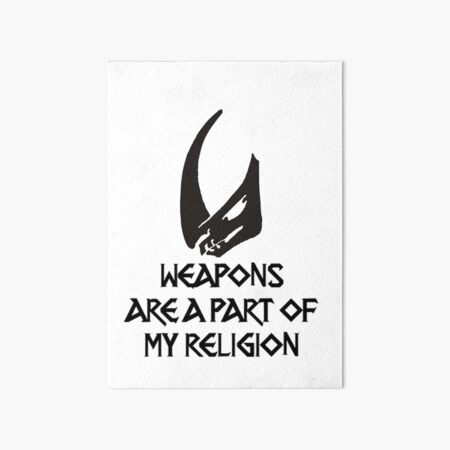 "Din Djarin signet weapons are a part of my religion." Art Board Print ...