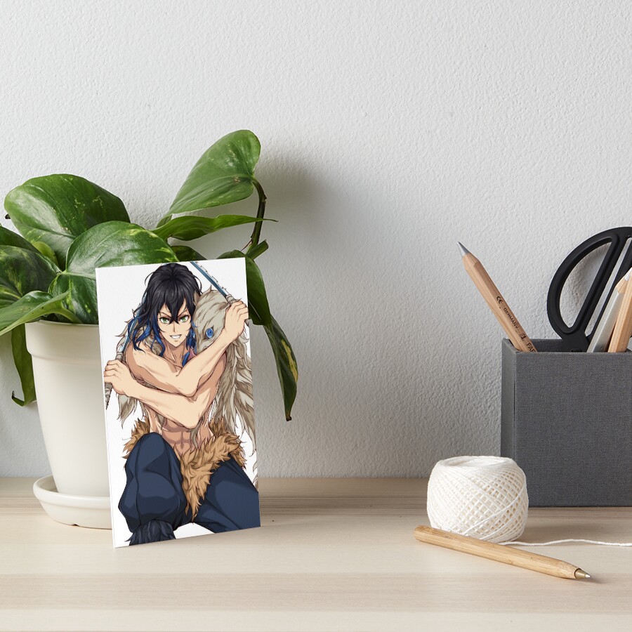 "Demon Slayer - Inosuke" Art Board Print by DelroyJenkins | Redbubble
