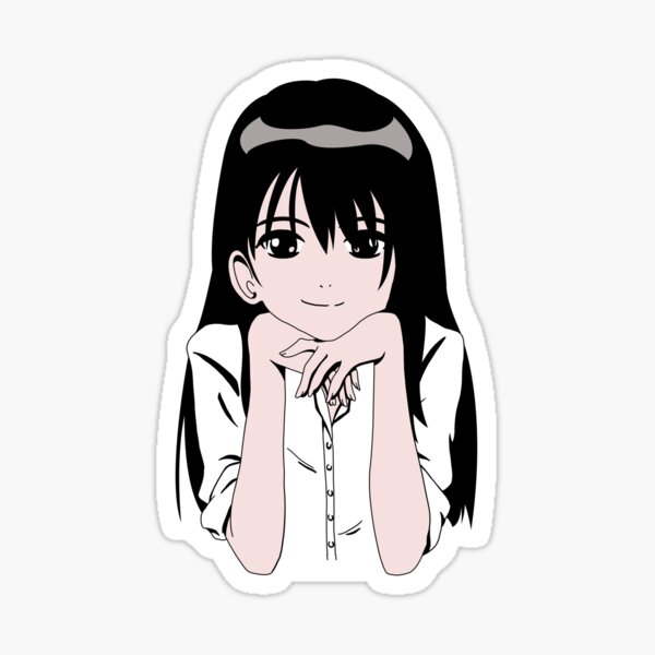 "Funny Manga Cute Eyes Happy Smile School Girl Senpai Meme" Sticker by ...