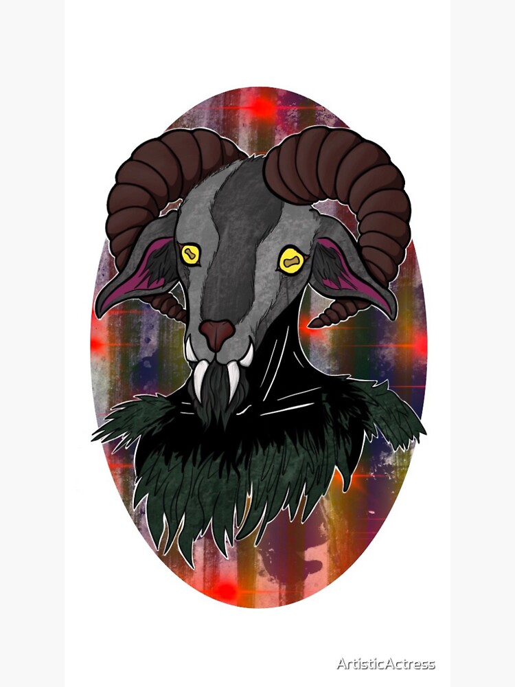"Supernatural Goatman Cryptid" Sticker by ArtisticActress | Redbubble
