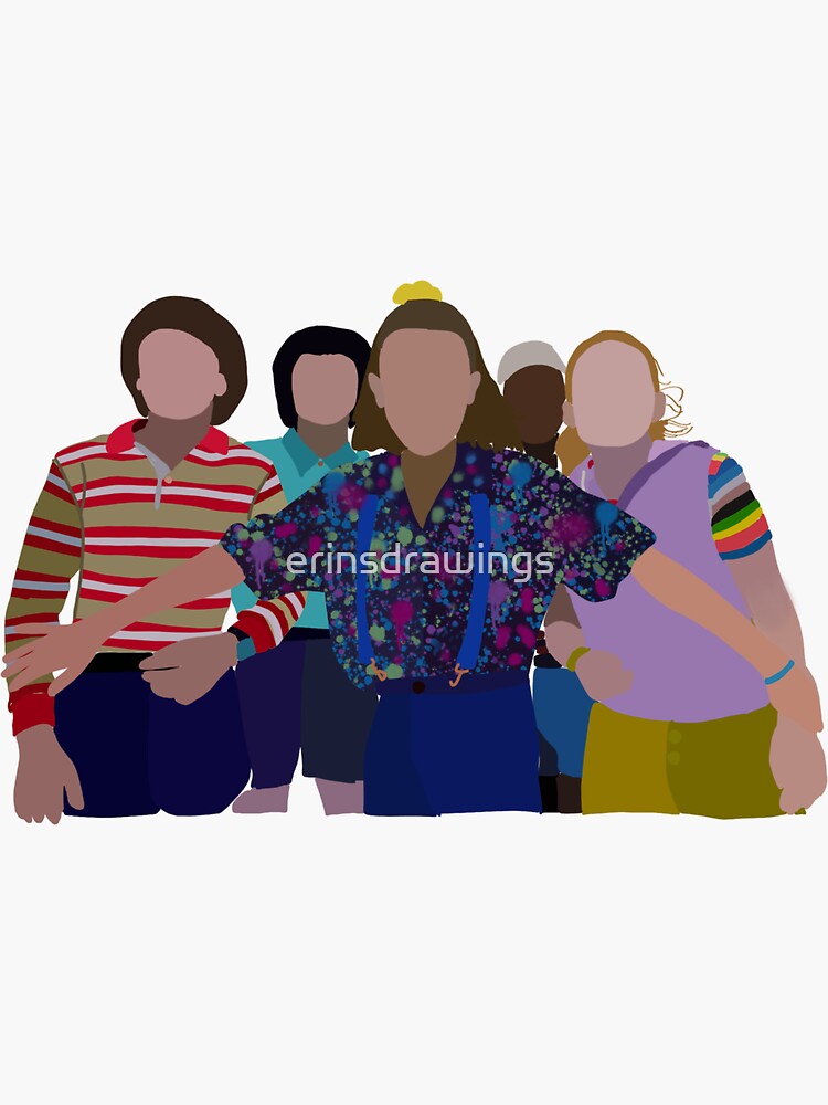 "Stranger Things Kids" Sticker for Sale by erinsdrawings | Redbubble