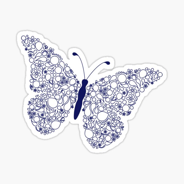 "Butterfly Outline Design" Sticker by amyvanmeter | Redbubble