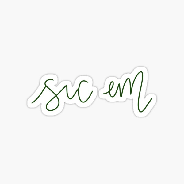 "sic em calligraphy sticker" Sticker by katieparnell1 | Redbubble