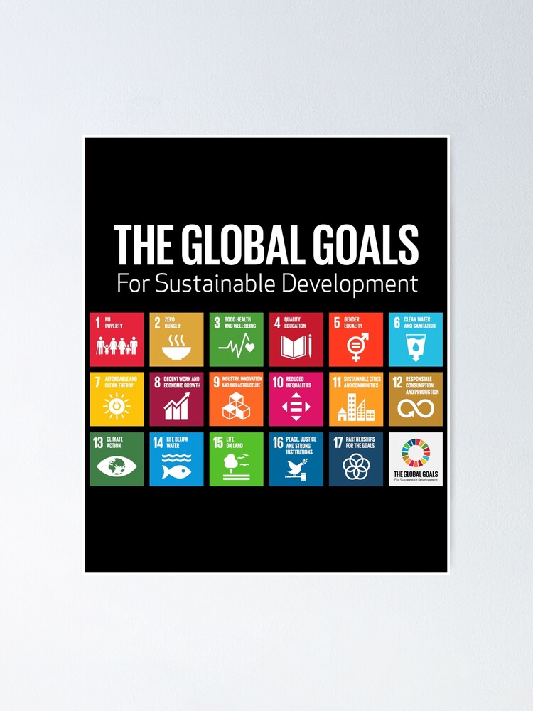 "The Global Goals 17 Global Goals Icons Grid " Poster for Sale by blive ...