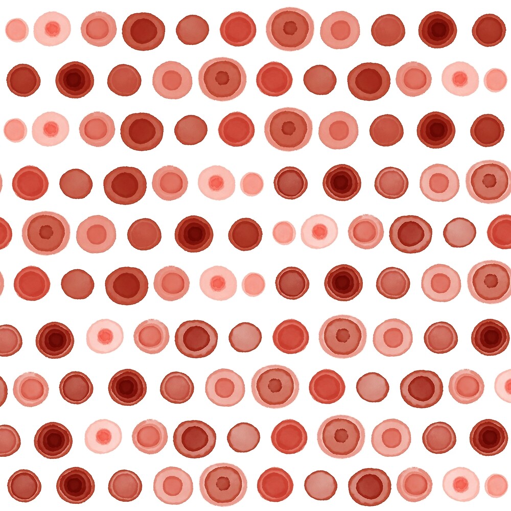 "Earthy Painted Dots Minimalist Pattern in Clay, Coral Blush Pink, and ...