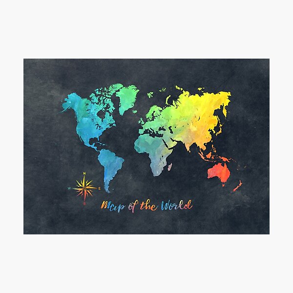 Lámina fotográfica «Mapa de los colores del mundo #map» de JBJart ...