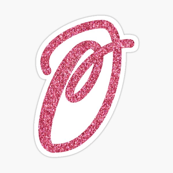 "Pink Glitter Letter "O"" Sticker for Sale by QthePhotog | Redbubble