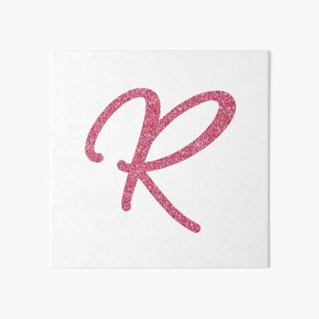 "Pink Glitter Letter "R"" Art Board Print for Sale by QthePhotog ...