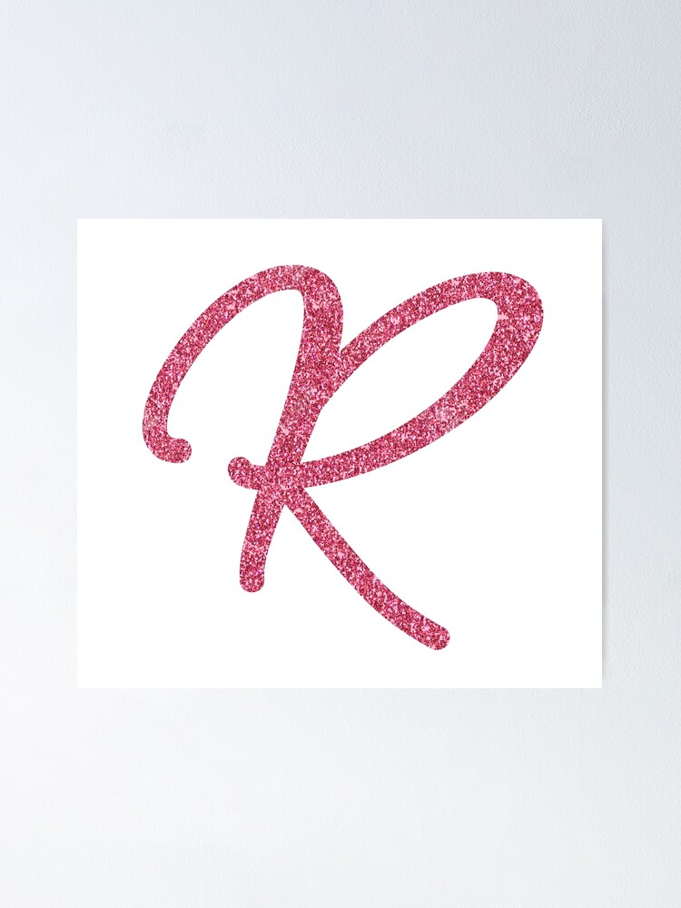 "Pink Glitter Letter "R"" Poster for Sale by QthePhotog | Redbubble
