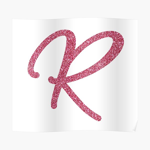 "Pink Glitter Letter "R"" Poster for Sale by QthePhotog | Redbubble