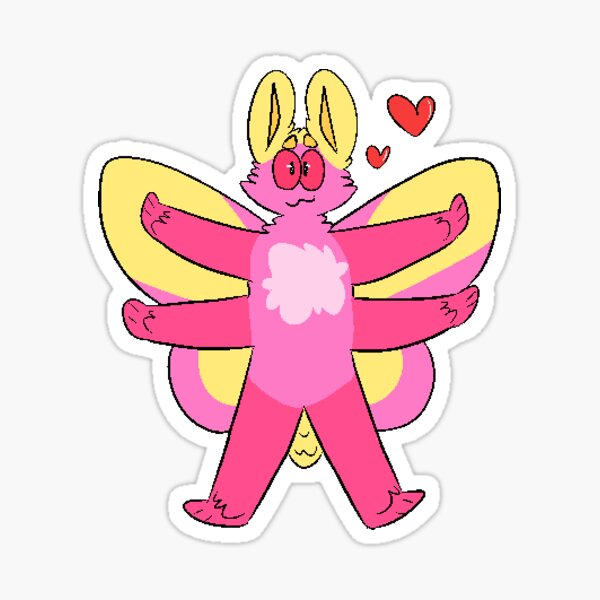 "Rosy Maple Moth Chibi " Sticker for Sale by pina-headache | Redbubble
