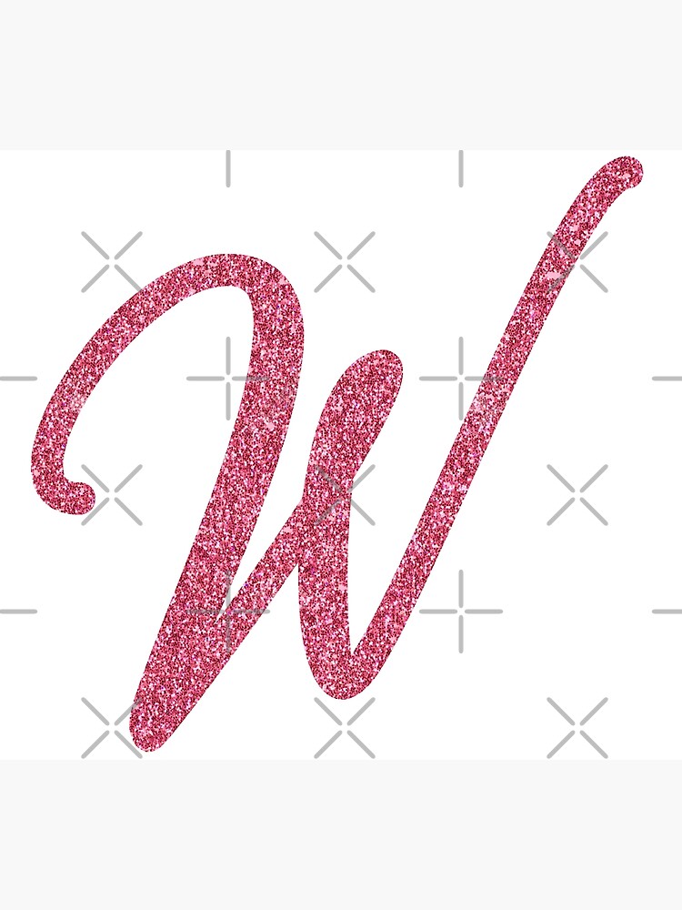 "Pink Glitter Letter "W"" Poster for Sale by QthePhotog | Redbubble