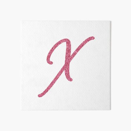 "Pink Glitter Letter "X"" Art Board Print by QthePhotog | Redbubble