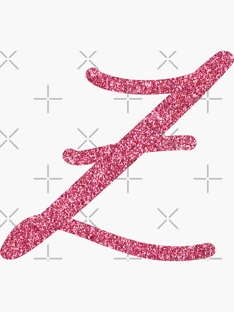 "Pink Glitter Letter "Z"" Sticker for Sale by QthePhotog | Redbubble