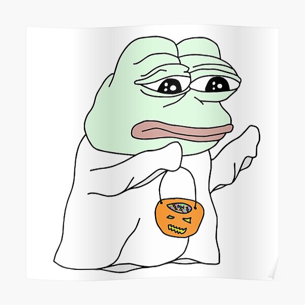 "Scary Pepe" Poster by MrFlaner | Redbubble