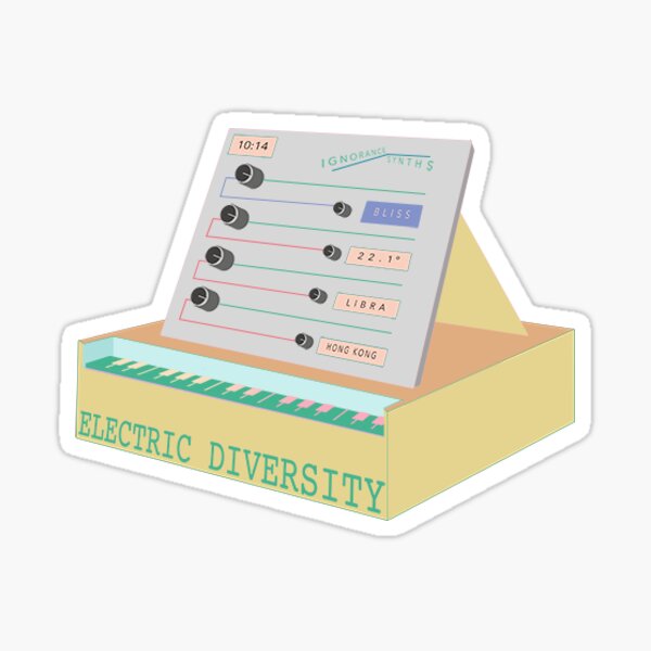 "Electric Diversity logo " Sticker for Sale by warrenbisch | Redbubble