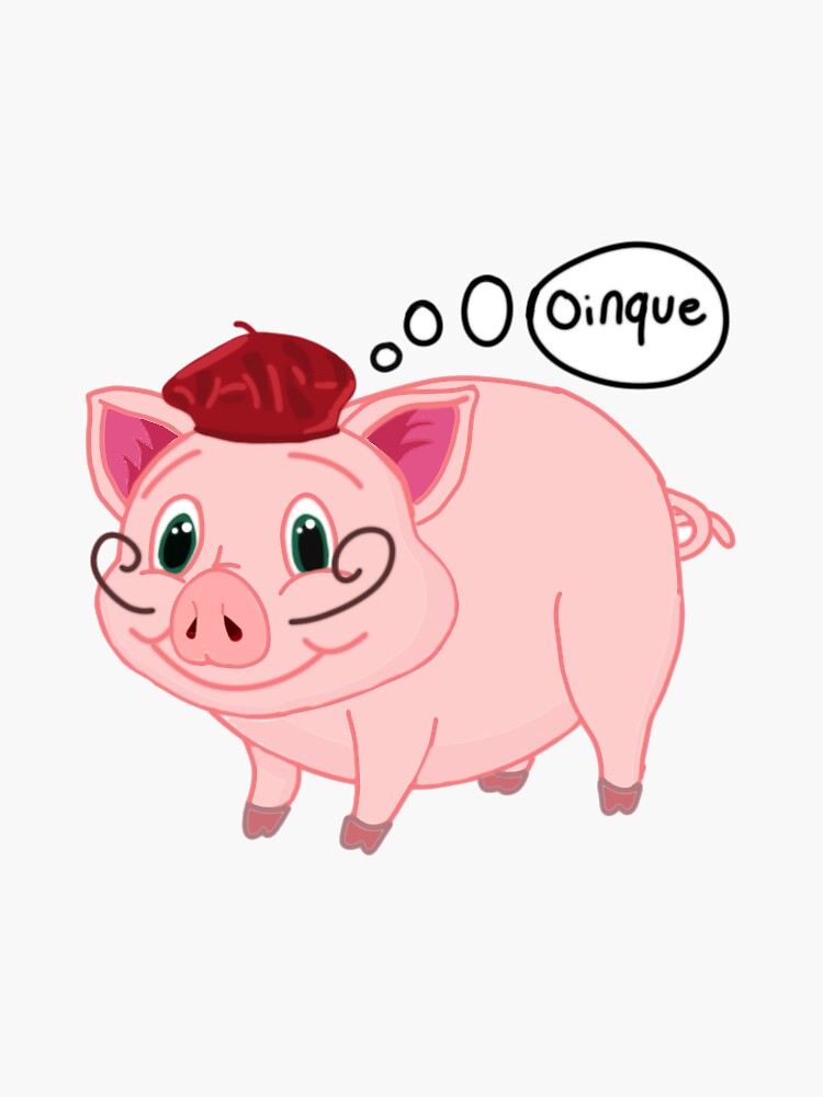 "French Pig" Sticker for Sale by JessiSueDesigns | Redbubble