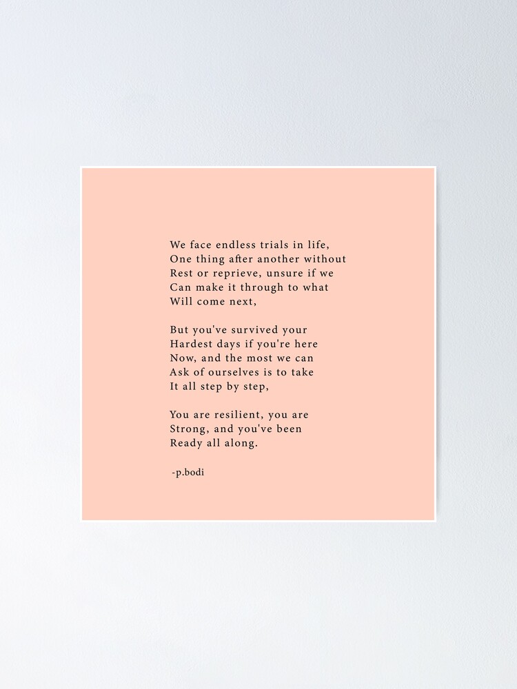 "P.Bodi Poetry Poem" Poster for Sale by P-Bod | Redbubble